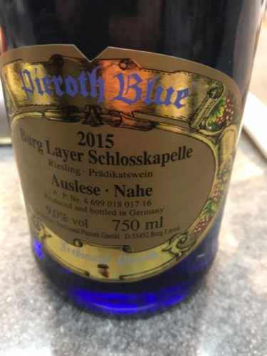 2015 Pieroth Blue Burg Layer Schlosskapelle Riesling Auslese | Vivino US