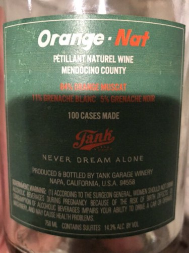 Tank Garage Orange-Nat | Vivino Australia