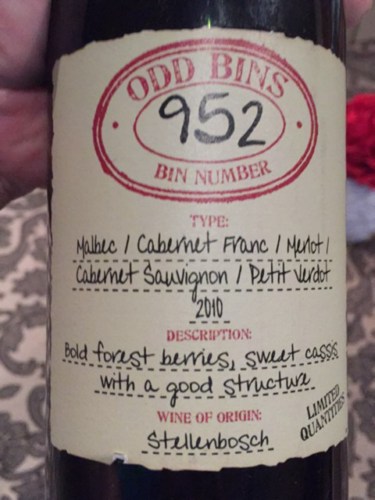 Odd Bins Bin Number 952 Red Blend | Vivino Australia