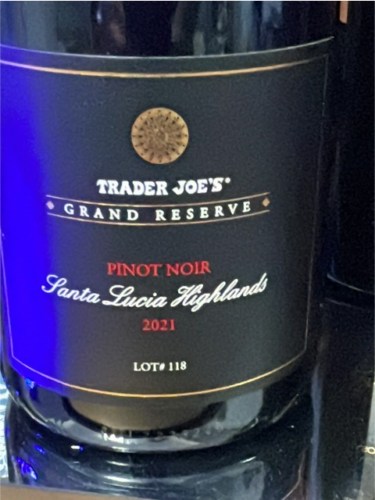 Trader Joe's Grand Reserve Lot #118 Pinot Noir | Vivino US