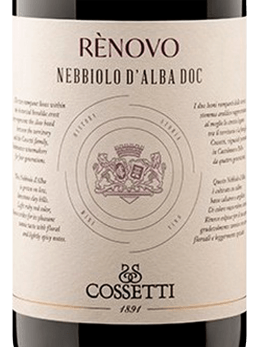 Cossetti Rènovo Nebbiolo d'Alba | Vivino US