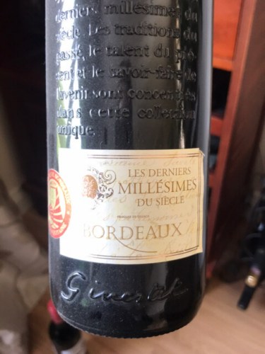 2020 Ginestet Bordeaux Millésimes Les Derniers Du Siecle | Vivino US