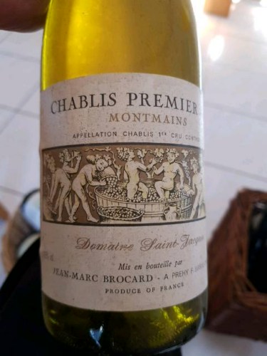 Jean-Marc Brocard Domain Saint-Jacques Chablis 1er Cru 'Montmains ...