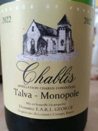 Domaine George Talva Monopole Chablis | Vivino US