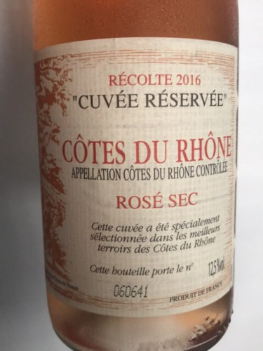 Les Celliers des Terres de France Cuvée Reservée Côtes-du-Rhône Rosé ...