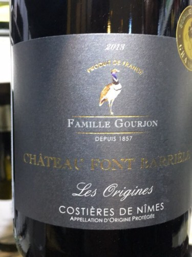 2018 Famille Gourjon Château Font Barrièle Les Origines Costières-de ...