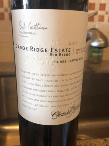 2018 Chateau Ste. Michelle Canoe Ridge Estate Limited Release Red Blend ...