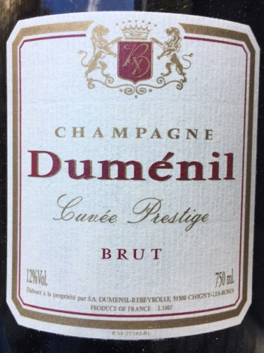 Duménil Cuvée Prestige Brut Champagne | Vivino US