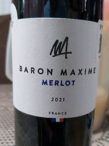 2021 Baron Maxime Merlot | Vivino US