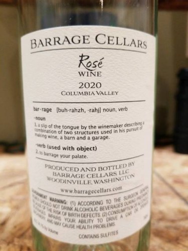 Barrage Cellars Rosé | Vivino US