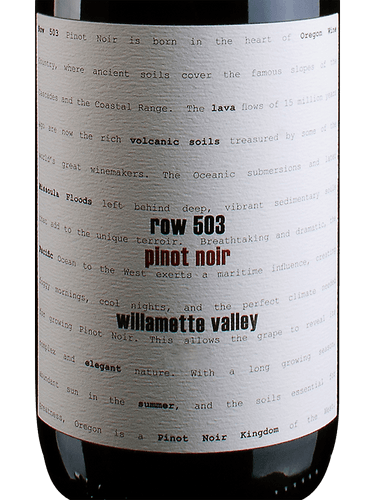 Row 503 Pinot Noir | Vivino English