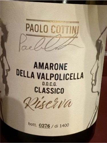 Paolo Cottini Amarone della Valpolicella Classico Riserva | Vivino US