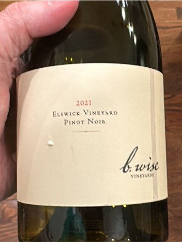 B Wise Elswick Vineyard Pinot Noir | Vivino US