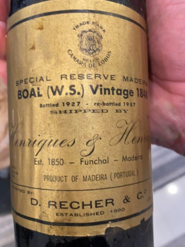 Henriques & Henriques Special Reserve Grand Old Boal Vintage Madeira ...