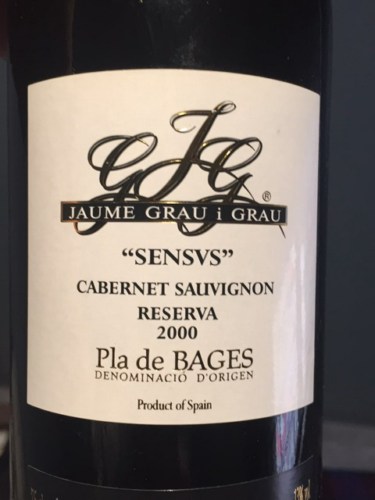 Celler Grau i Grau Jaume Sensvs Reserva Cabernet Sauvignon | Vivino US