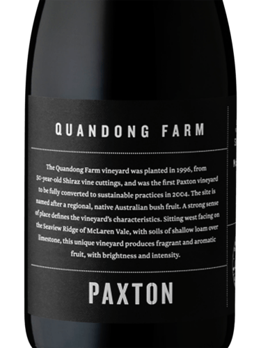 Paxton Quandong Farm Single Vineyard Shiraz | Vivino Australia
