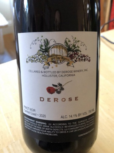 Derose Vineyards Pinot Noir | Vivino
