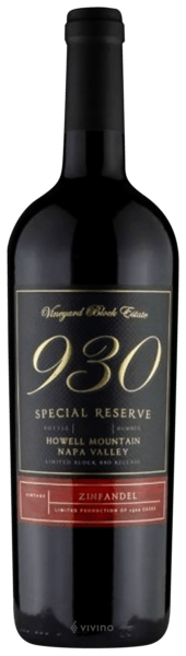 Vineyard Block Estate Limited Block 930 Special Reserve Zinfandel ...