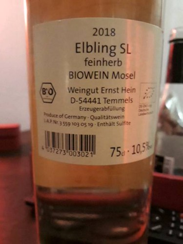 Ernst Hein Elbling SL Feinherb | Vivino Australia