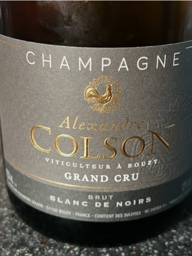 Alexandre Colson Blanc de Noirs Brut Champagne Grand Cru 'Bouzy ...
