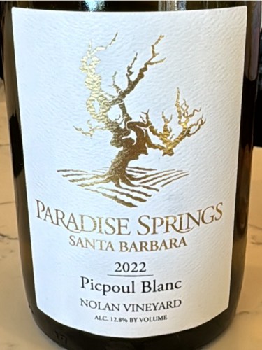 Paradise Springs Nolan Vineyard Picpoul Blanc | Vivino US