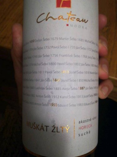 Château Modra Muškát Žltý | Vivino France