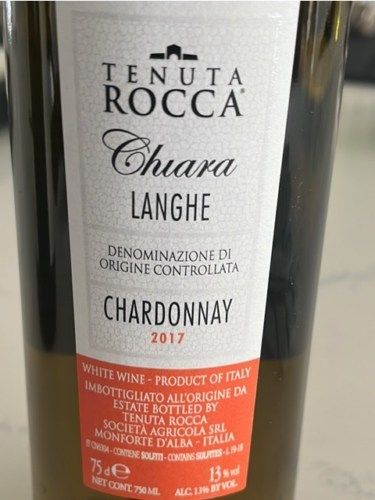 2017 Tenuta Rocca Chiara Langhe Chardonnay | Vivino US