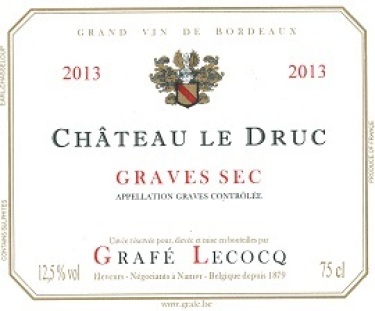 Grafé Lecocq Château Le Druc Graves Sec | Vivino United Kingdom